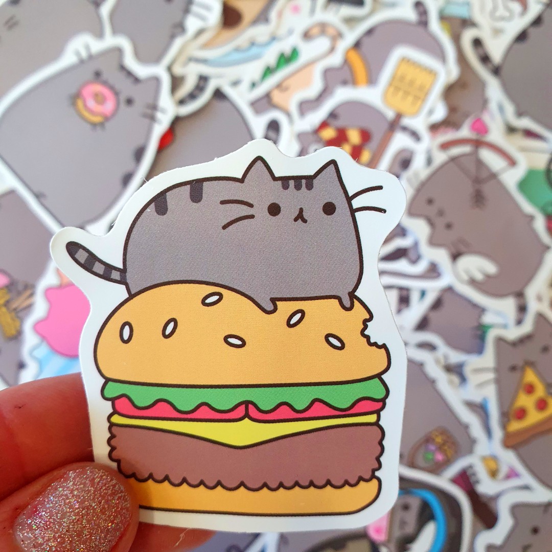 Стікери з Pusheen Пушин 100 штук / IMCAT